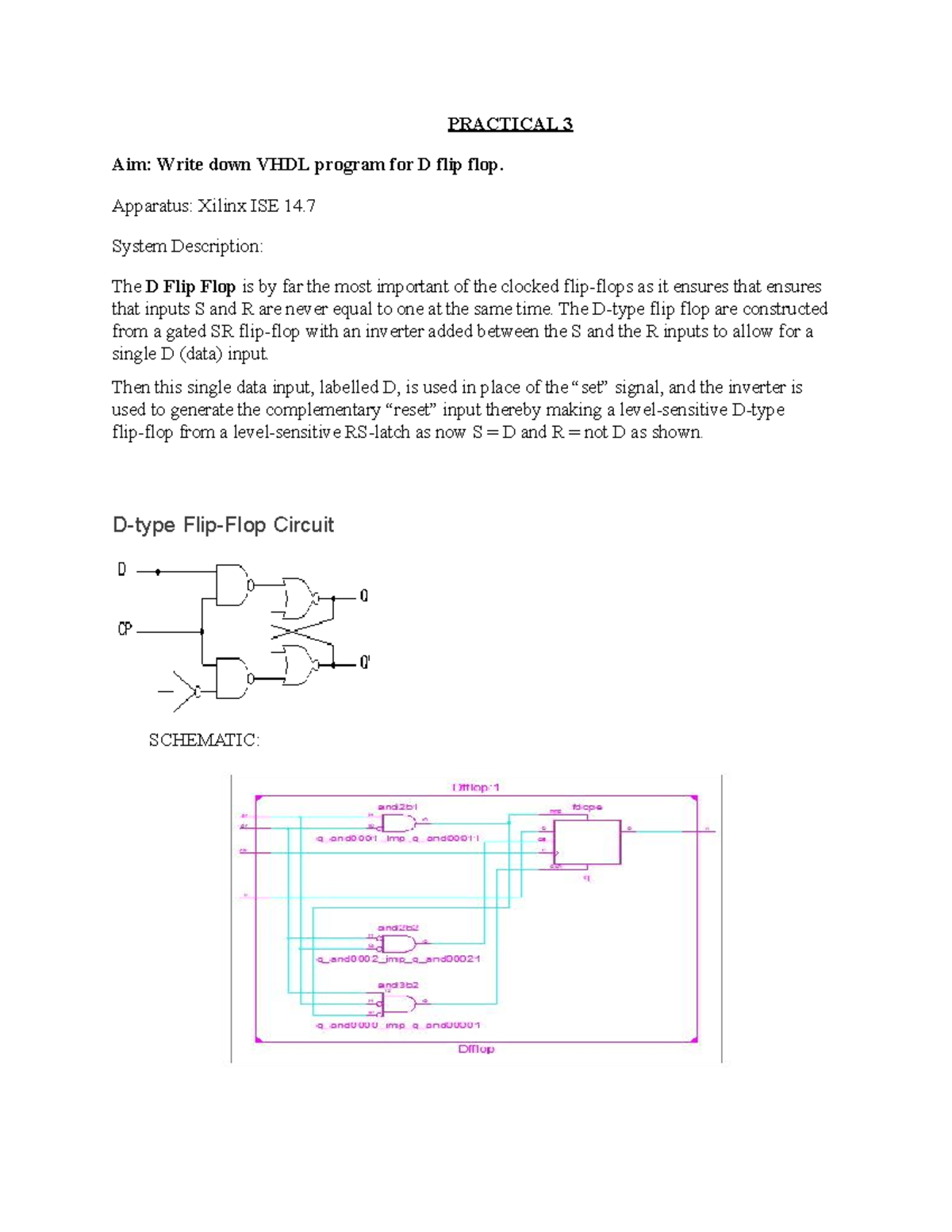 Digital Electronics Lab (VHDL D & T Flip-Flops Guide) - Studocu