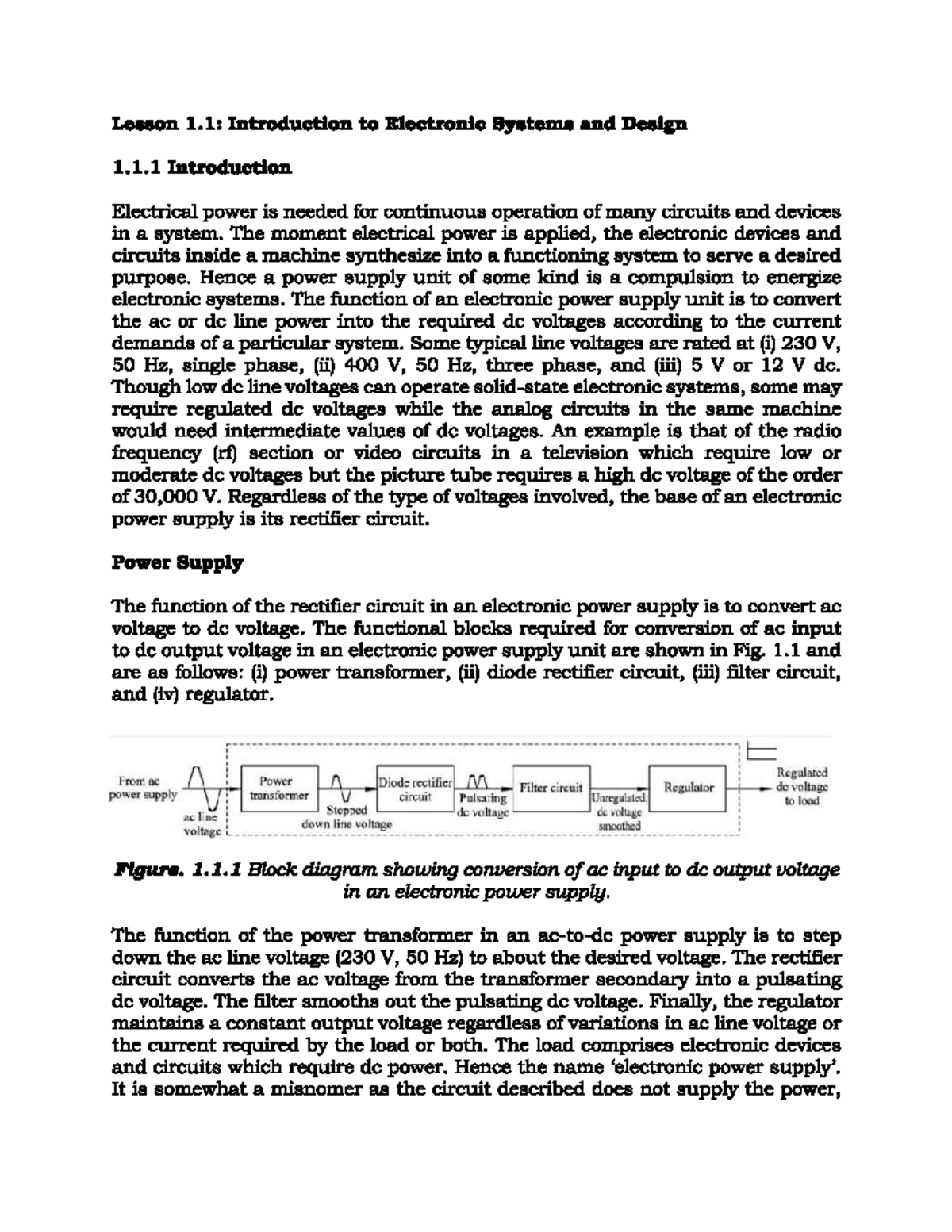 Lesson 1 - Introductions to Electronics design - Lesson 1: Introduction to Electronic Systems ...