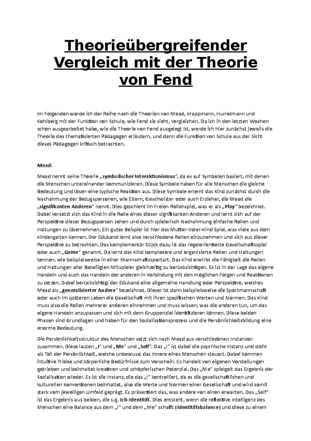 Klaus Hurrellmann - zusammenfassung - Modell der produktiven ...