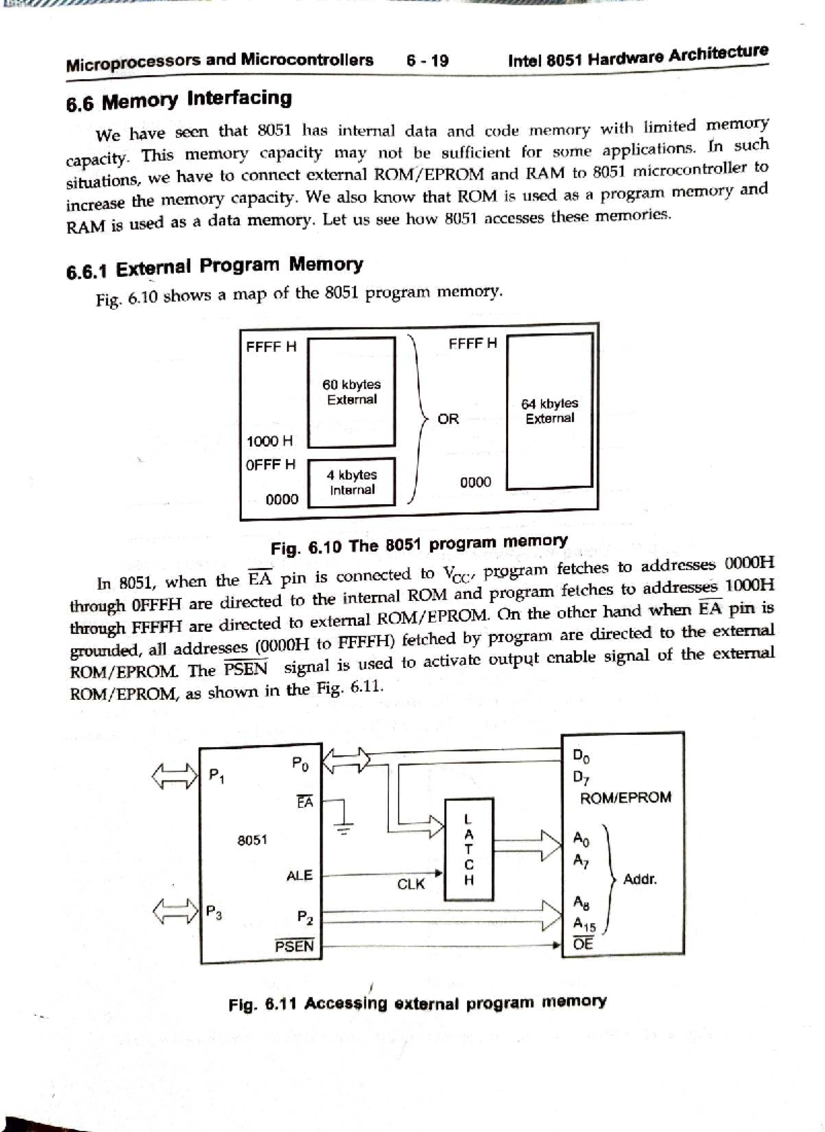 Memory Interfacing - Lecture Notes for Microprocessors 8051 - Studocu