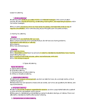 Communication - Lesson 1 - What is Communication? • process of ...