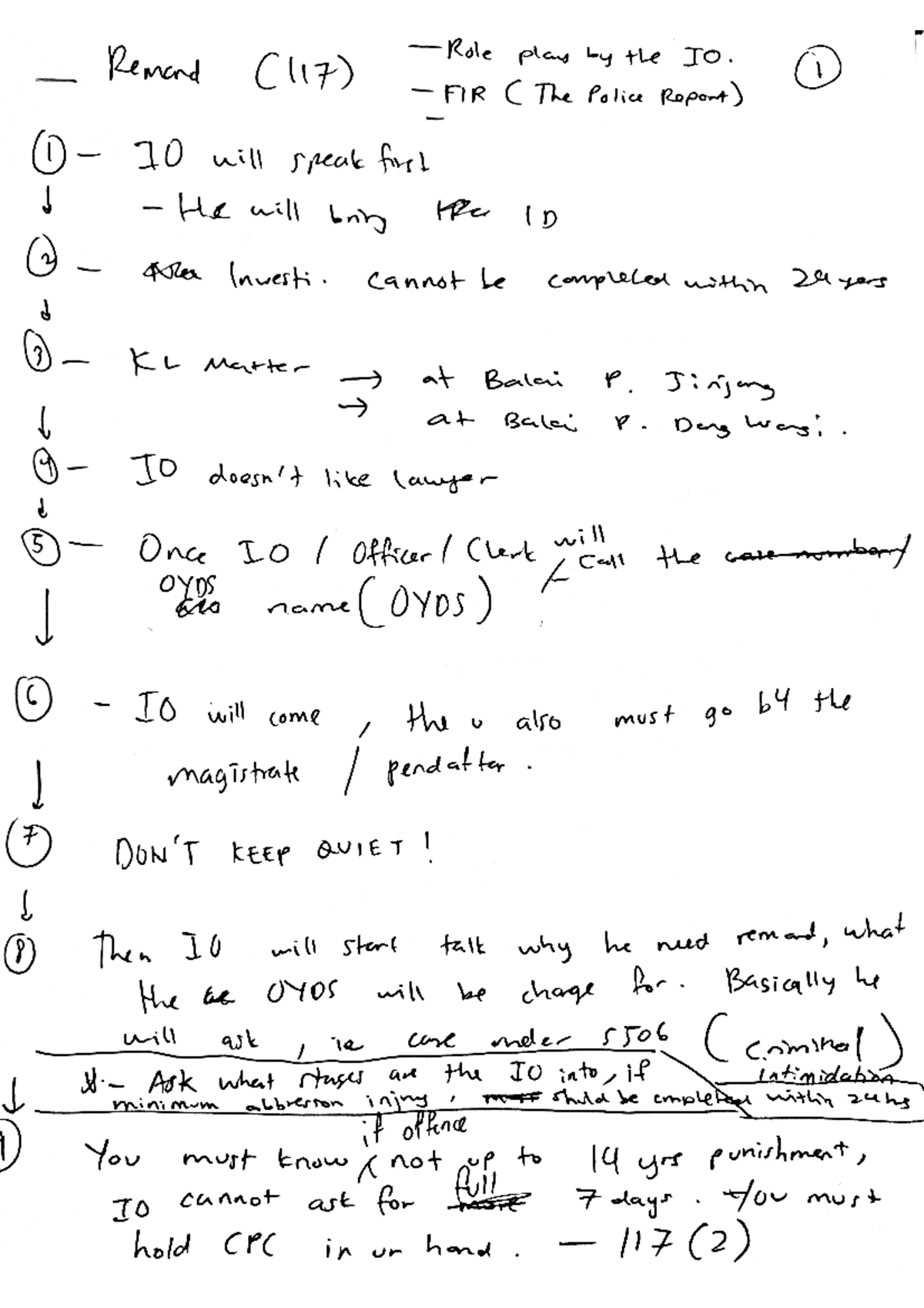 Remand Procedure Criminal - Law - UiTM - Studocu