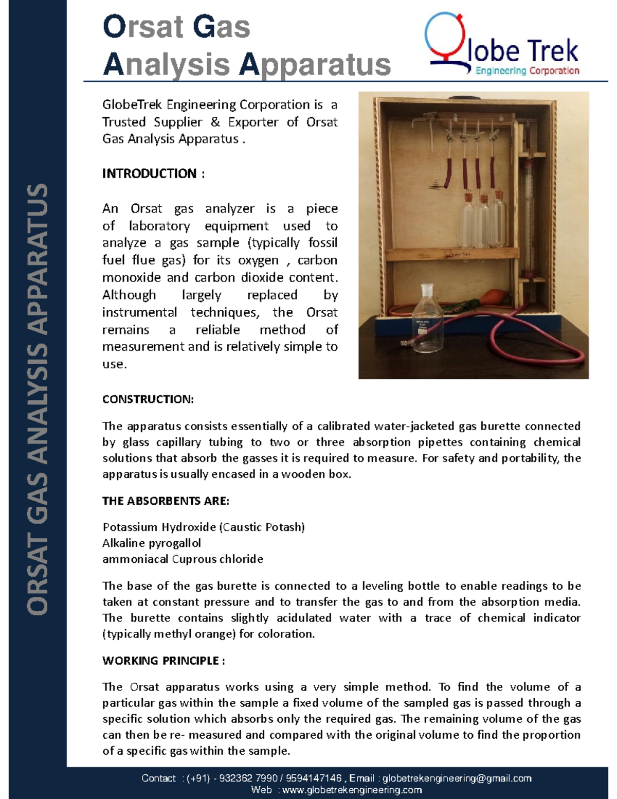 Orsat Gas Analysis Apparatus Overview - 4 Test Types Explained - Studocu