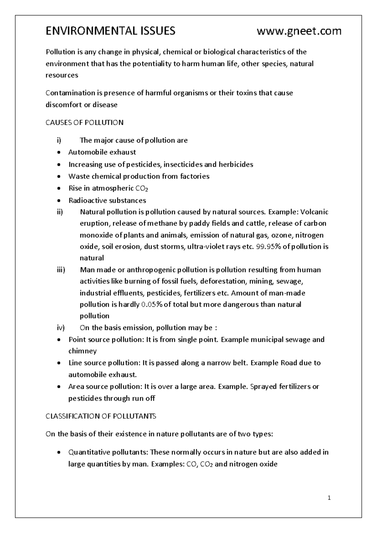 Environmental Issues and Pollution: Notes for Env Sci 101 Final Exam ...