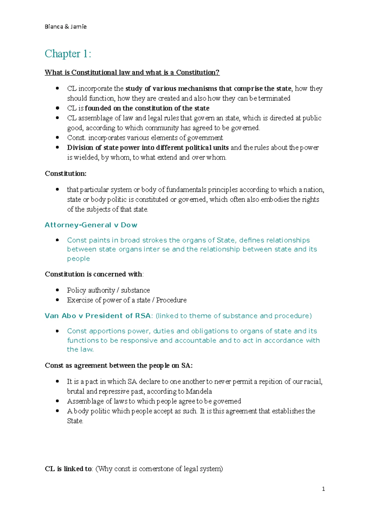 PBL 220 Judiciary Notes - Overview and Key Concepts for 2024 - Studocu