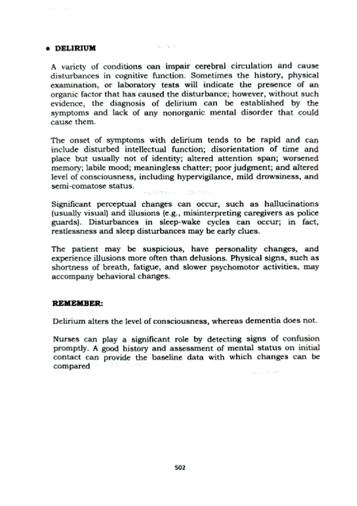 Dementia and Delirium: Key Differences and Nursing Care Strategies (NUR ...