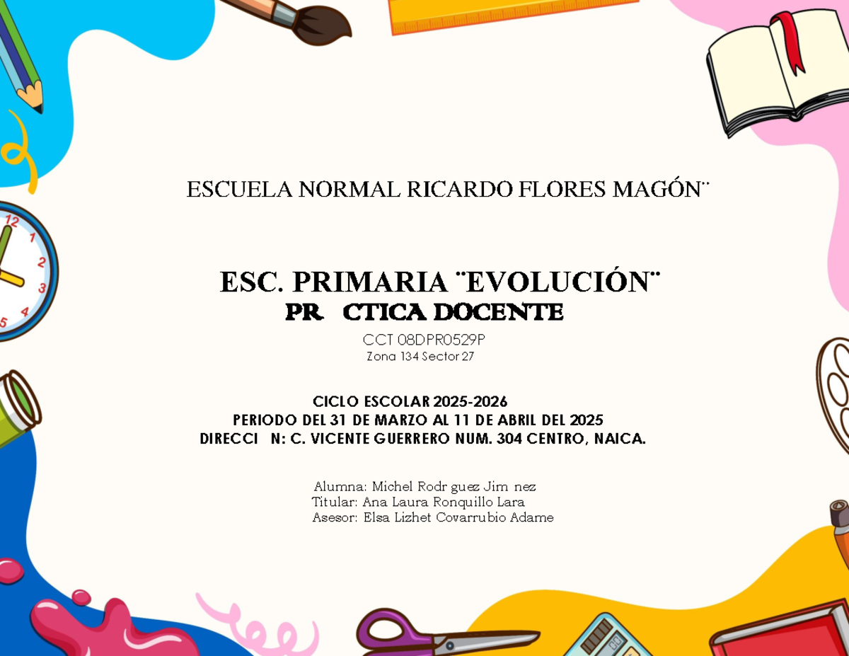Planeación 2025 Michel R. 6A - ̈ESCUELA NORMAL RICARDO FLORES MAGÓN ̈ ...
