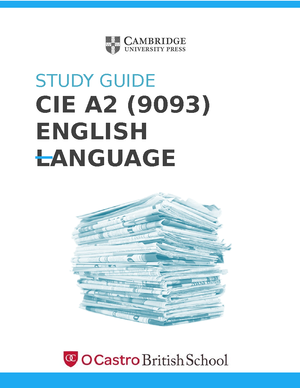 AS English LANG Notes - STUDY GUIDE CIE AS (9093) ENGLISH LANGUAGE ...