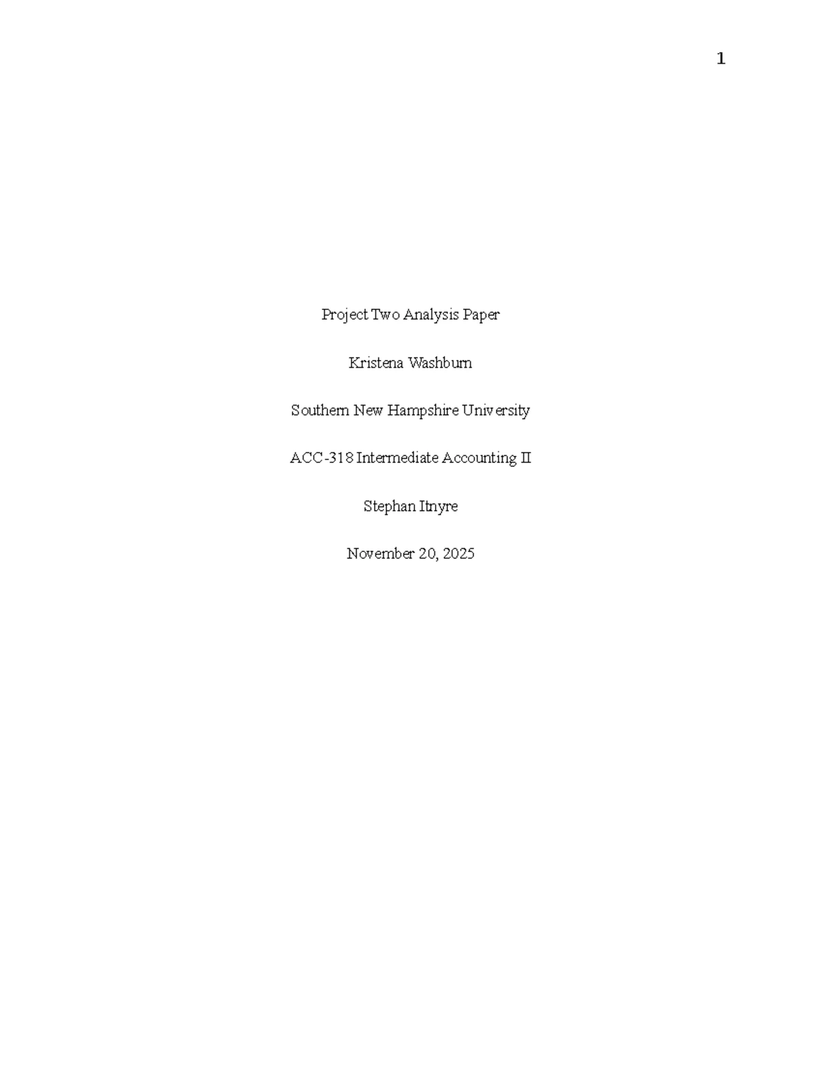 ACC 318 Project One Full Workbook with Chart of Accounts & Journal ...