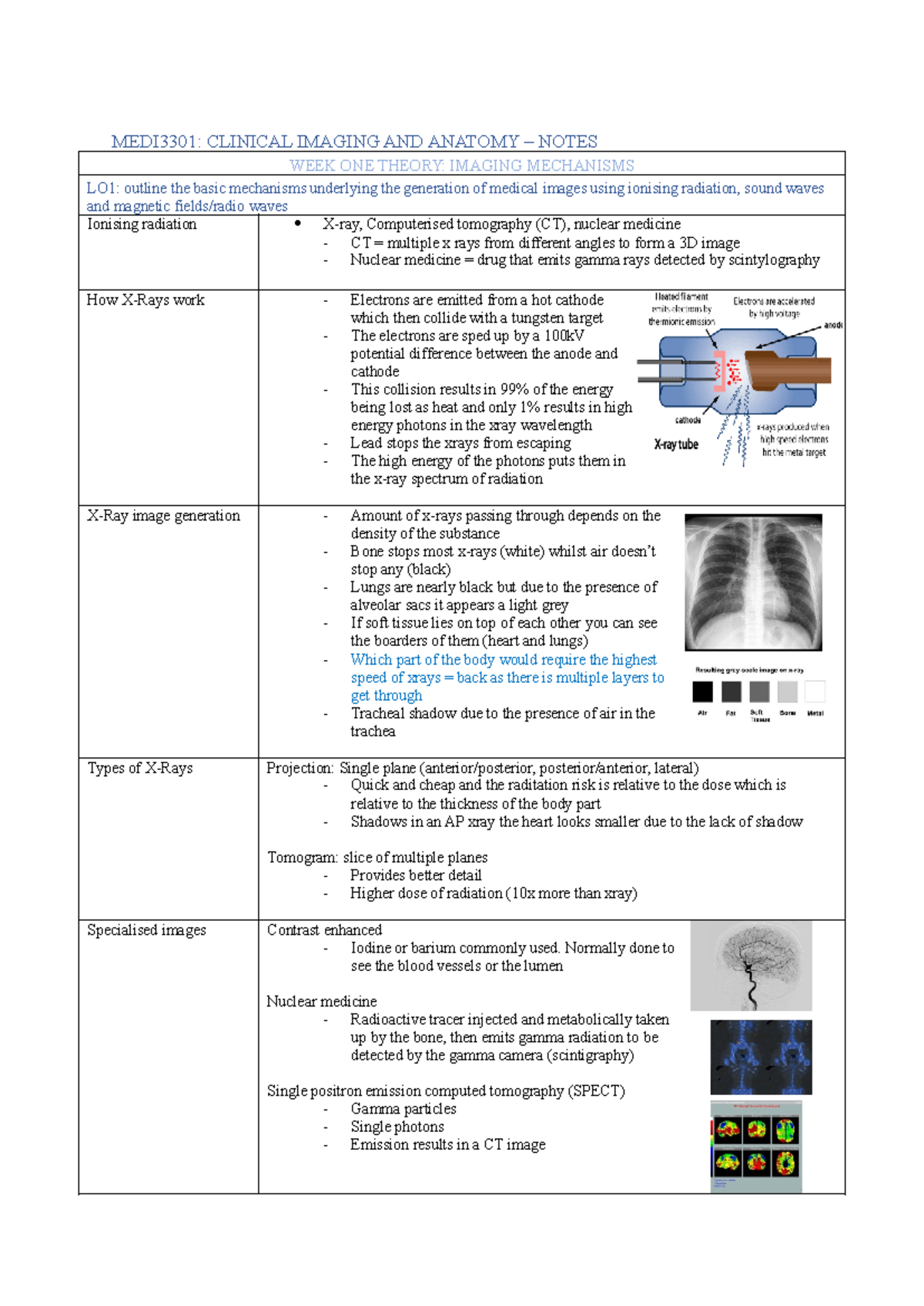 MEDI3301: Clinical Imaging and Anatomy – Comprehensive Course Notes ...