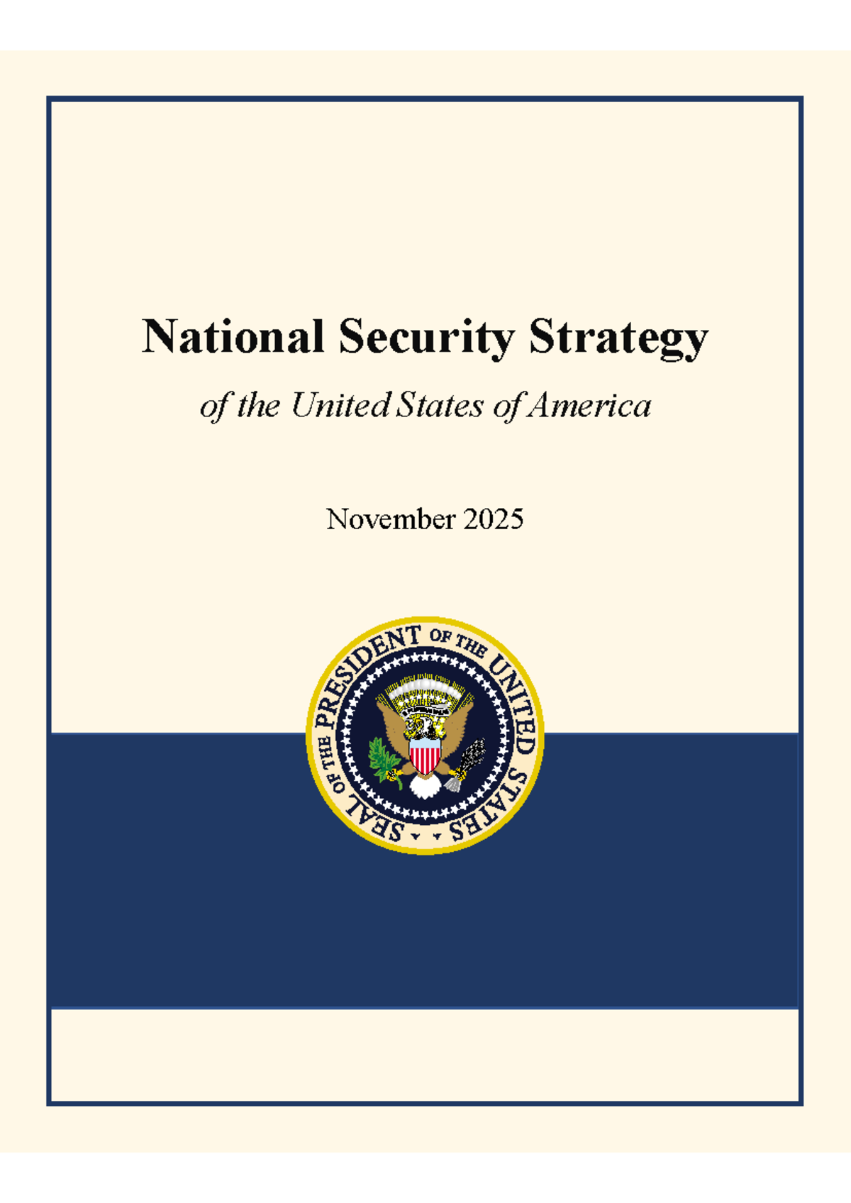 National Security Strategy of the U.S. - November 2025 Overview - Studocu