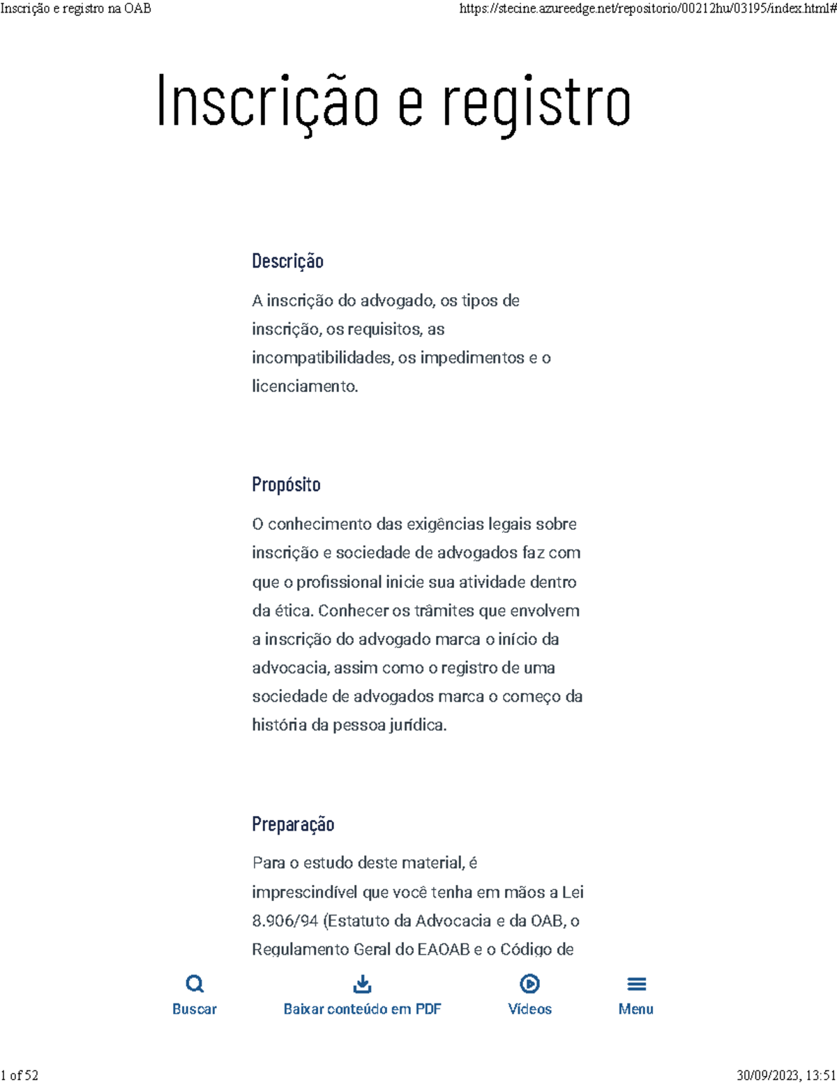 Inscrição e registro na OAB - Inscrição e registro na OAB Prof. Paulo ...