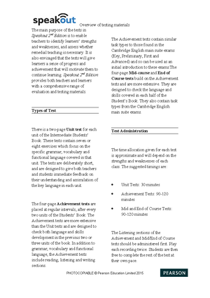 Speakout 2e Student Book Answer Keys Upper Intermediate - 1 UPPER INTERMEDIATE ANSWER KEY ED ITI ...