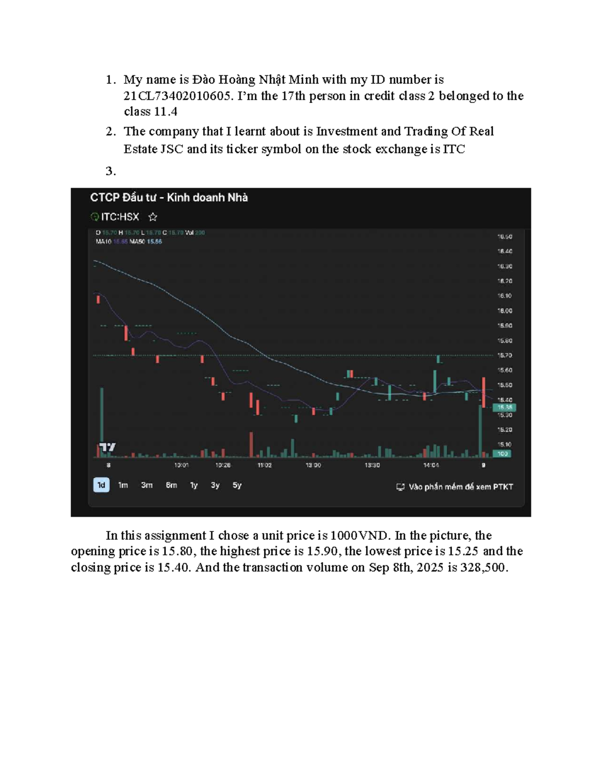 Financial Market Analysis: ITC Stock Performance Report - Studocu