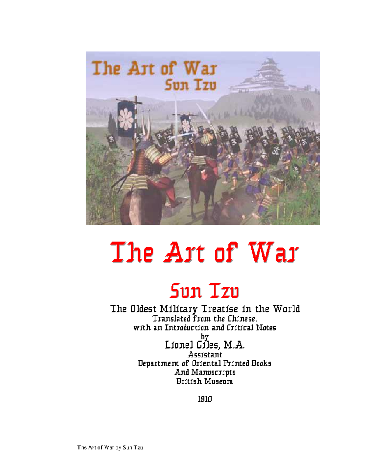 The Art of War (Final Exam) - Insights from Sun Tzu's Military Treatise ...