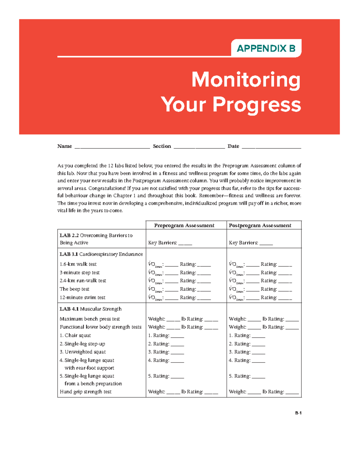 Appendix B - Monitoring Your Progress - Lec Notes - Studocu
