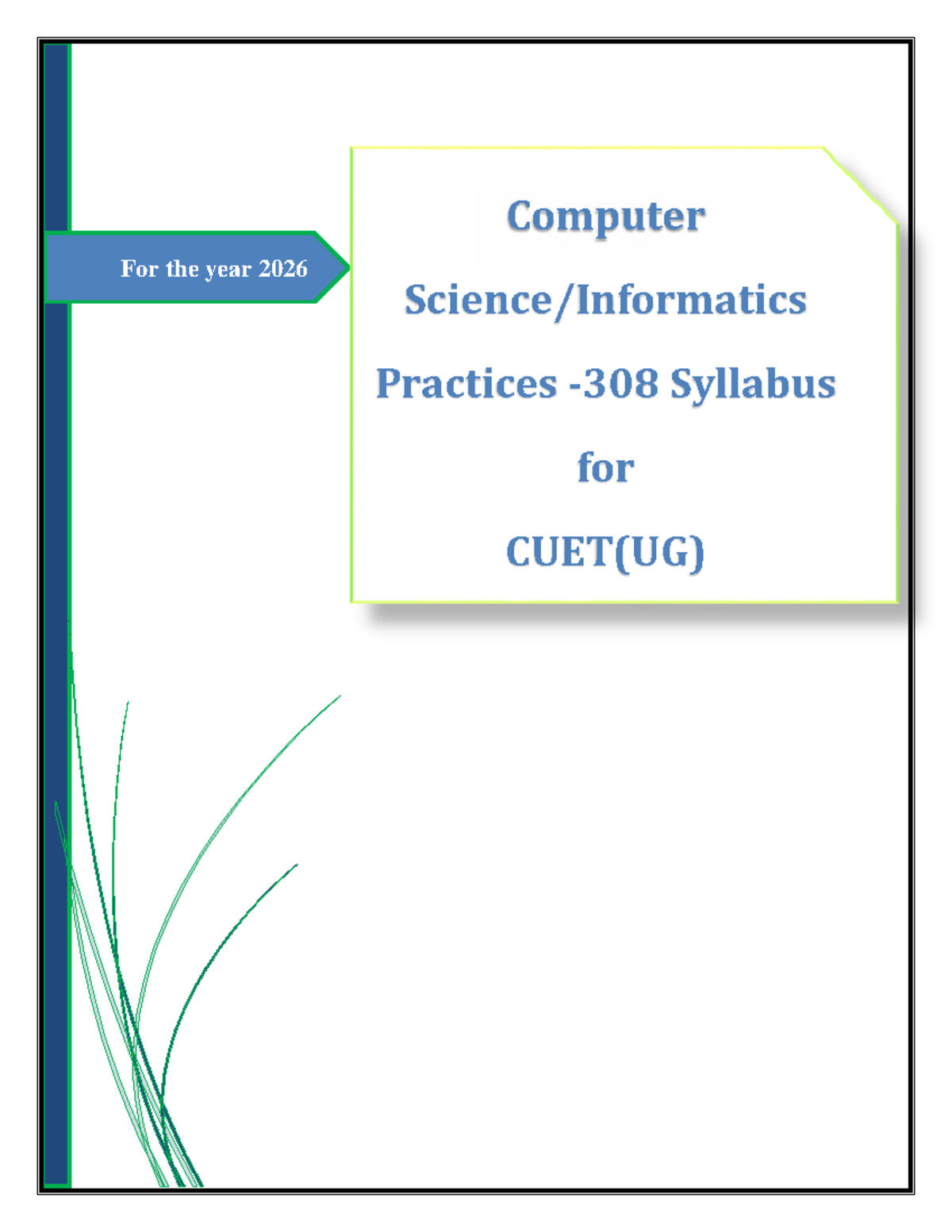 CUET(UG) 2026 Final Exam Syllabus: Database & Informatics Practices ...