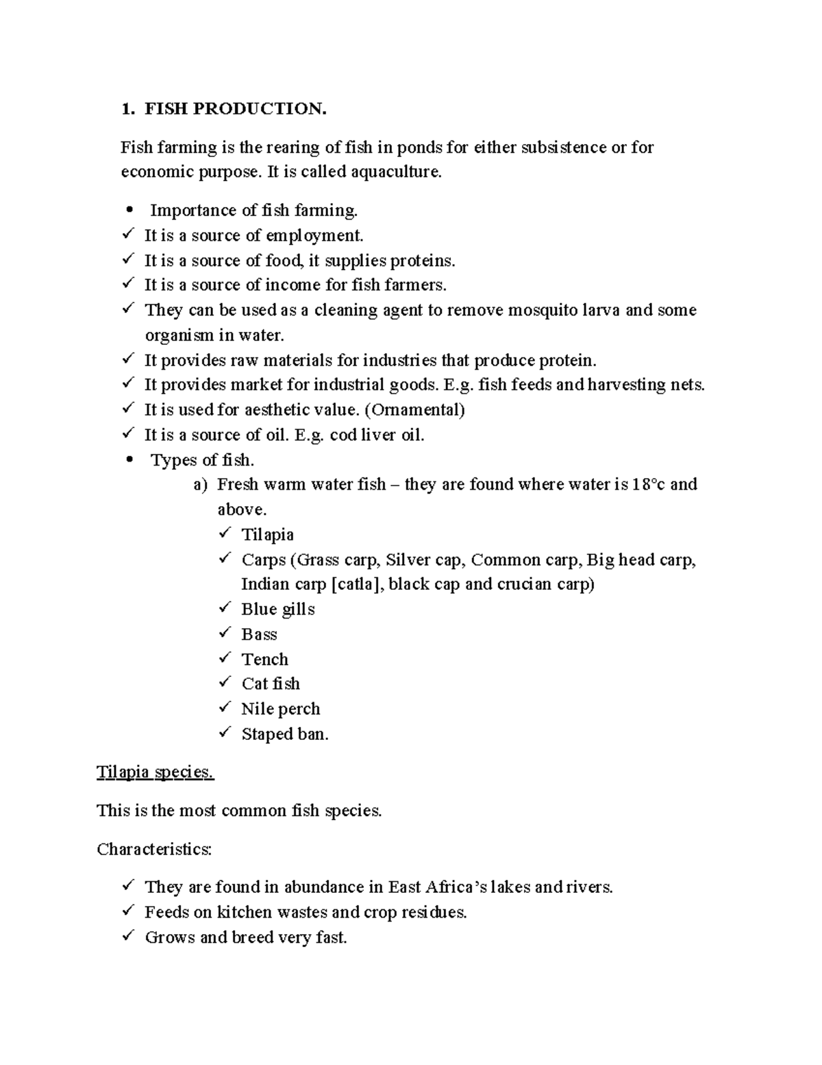 FISH 101: Comprehensive Guide to Fish Production and Rearing - Studocu