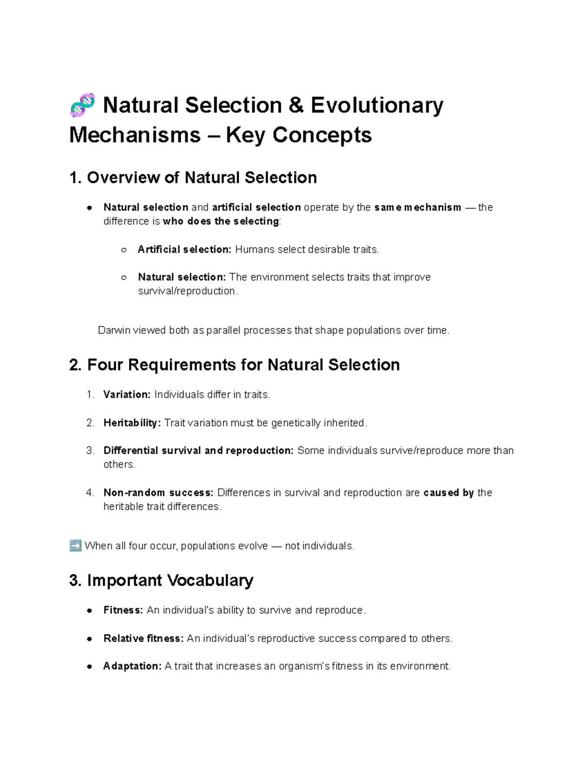 Natural Selection & Evolutionary Mechanisms: Key Concepts & Case ...