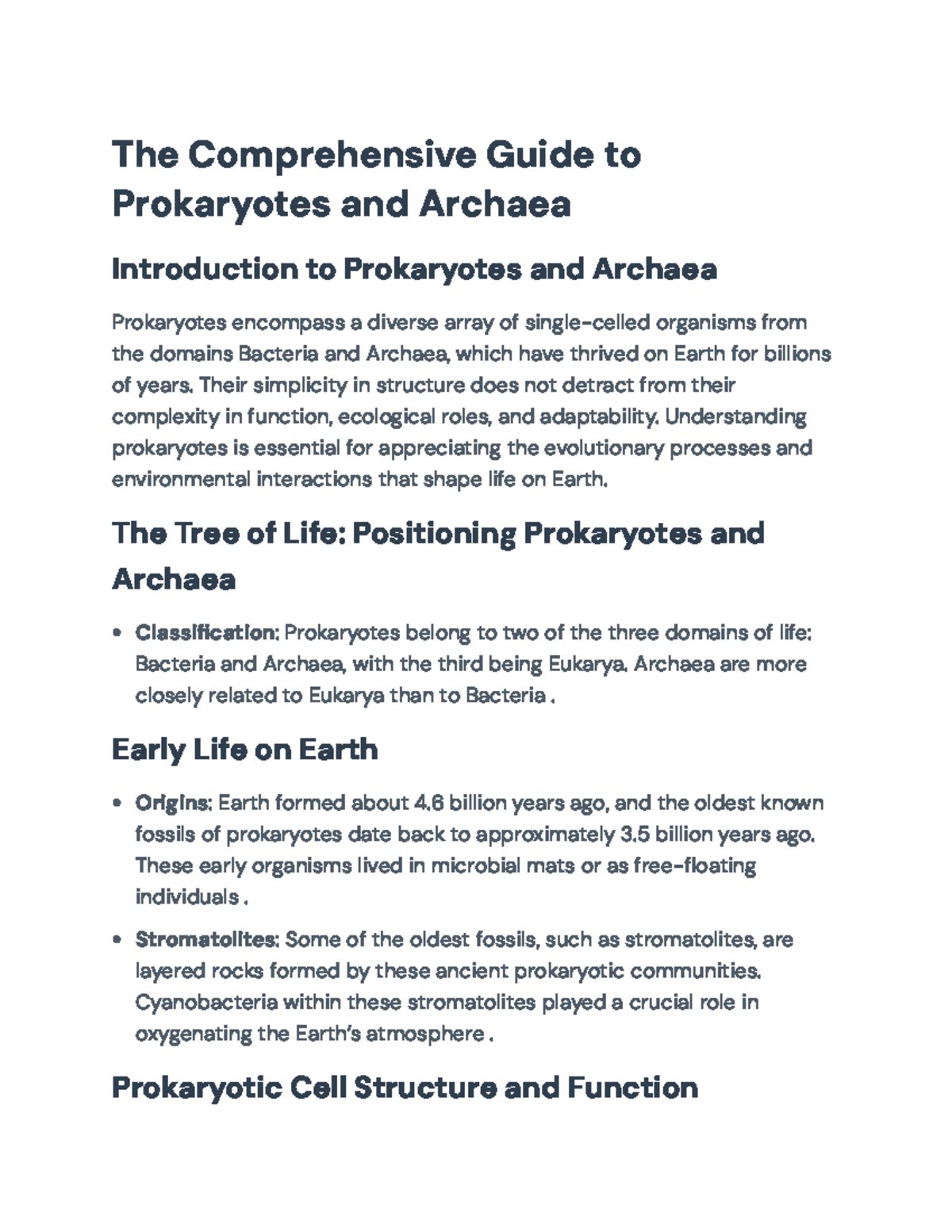 Comprehensive Guide to Prokaryotes and Archaea: Biology and Ecology ...