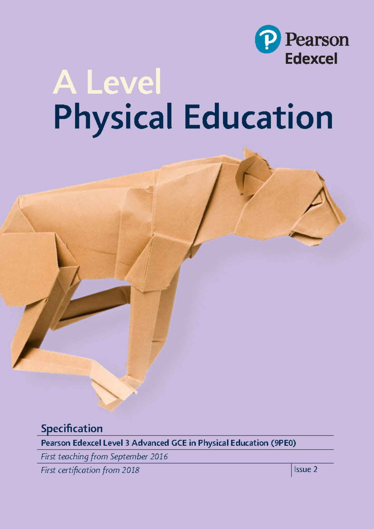 Pearson Edexcel A Level PE Specification (9PE0) - Issue 2 Updates - Studocu