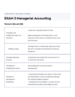 Managerial Accounting Chapter 6 Flashcards Quizlet - Managerial ...