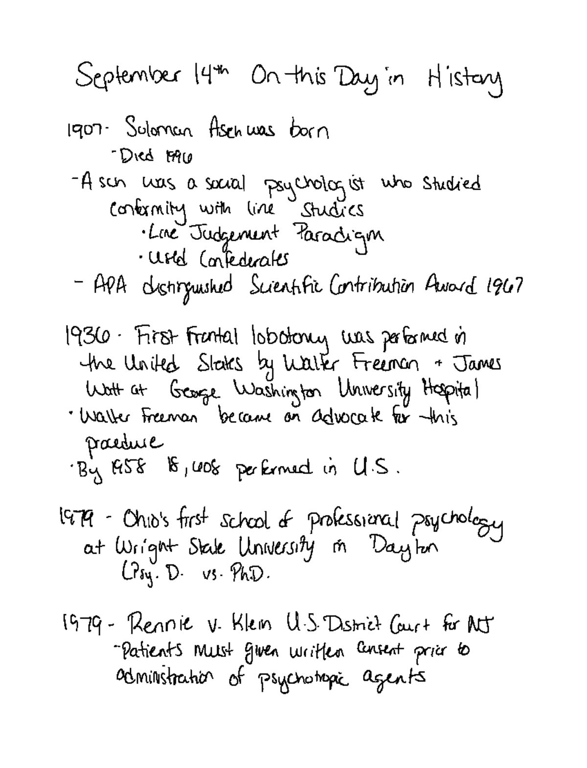 Chapter 3 History Notes - ####### September 14th On this Day in History ...