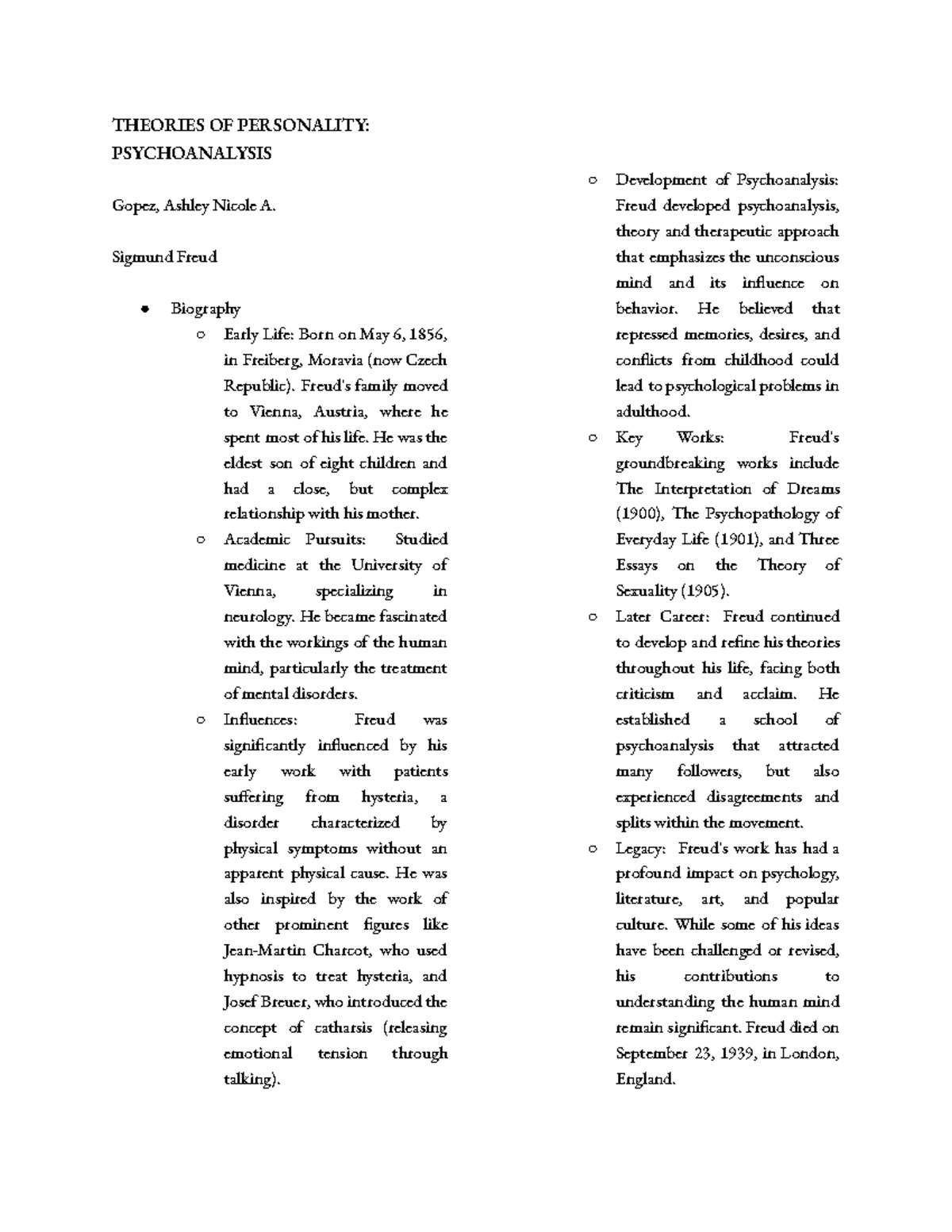 Theories of personality: Psychoanalysis and its key concepts (TOP 101 ...