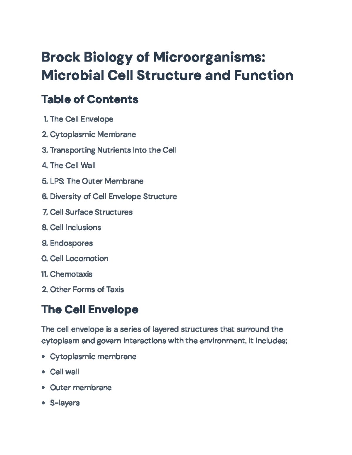 Brock Biology of Microorganisms: Microbial Cell Structure & Function - Cell Surface Structures ...