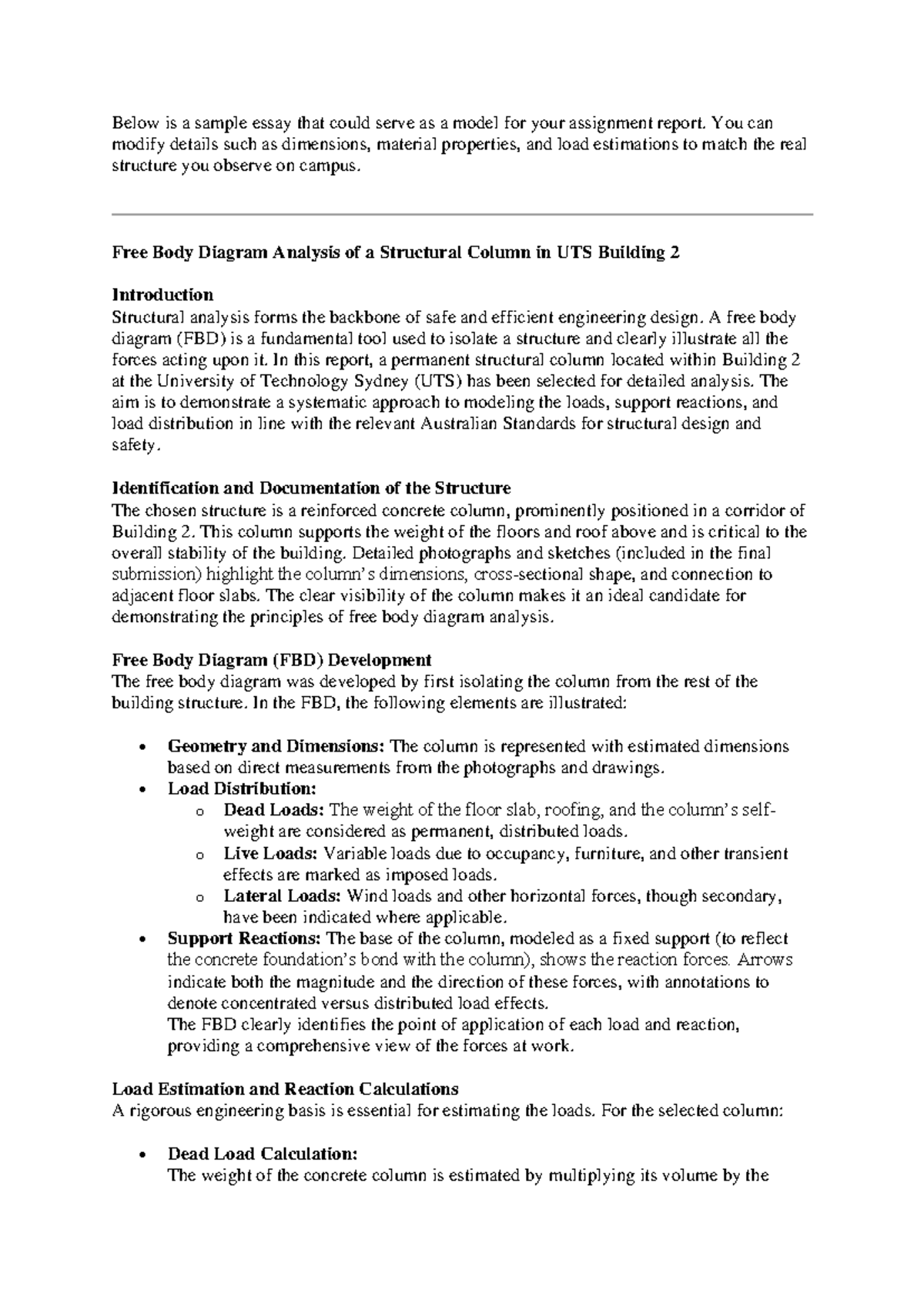 Pdffffff - assignment one engineering Mechanics - Below is a sample ...