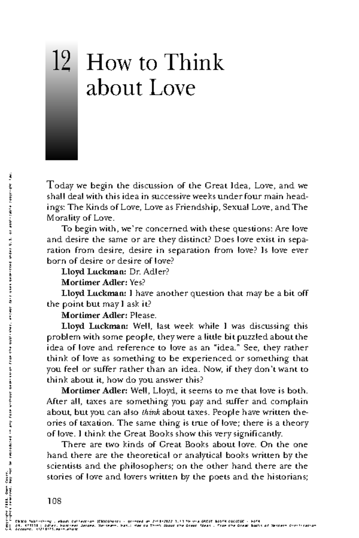 Exploring Love and Desire: A Philosophical Perspective on 12 - Studocu