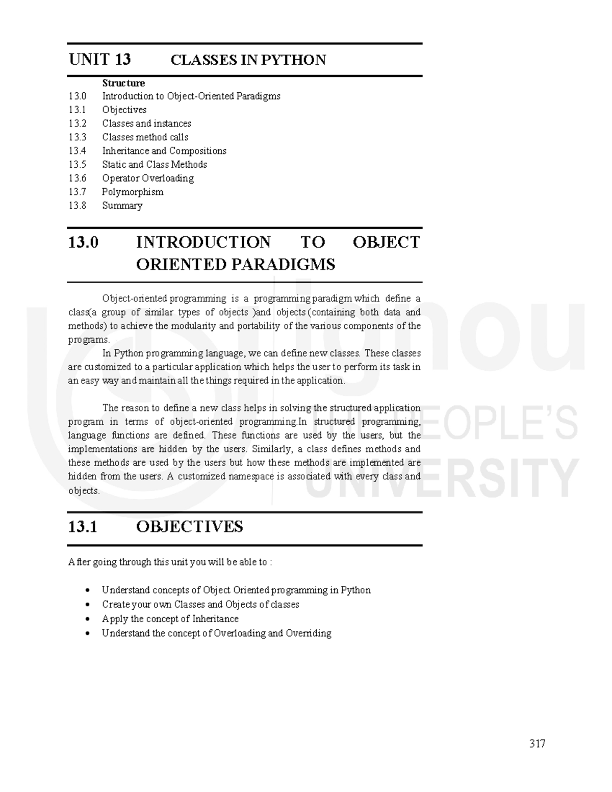 Unit-13 - classes of python - UNIT 13 CLASSES IN PYTHON Structure 13 ...