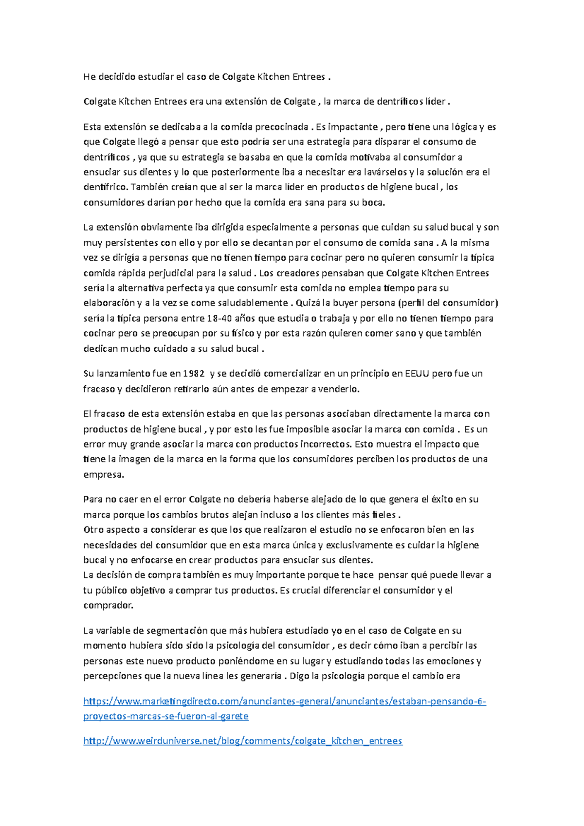 Colgatefracaso - ... - He decidido estudiar el caso de Colgate Kitchen ...