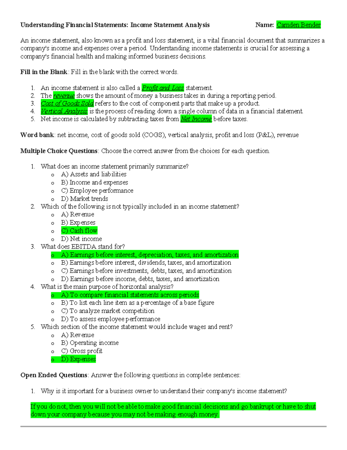 Understanding Financial Statements - Understanding income statements is ...