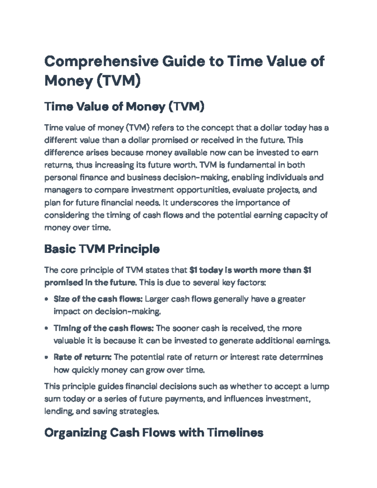 Comprehensive Guide to Time Value of Money (TVM): Principles ...