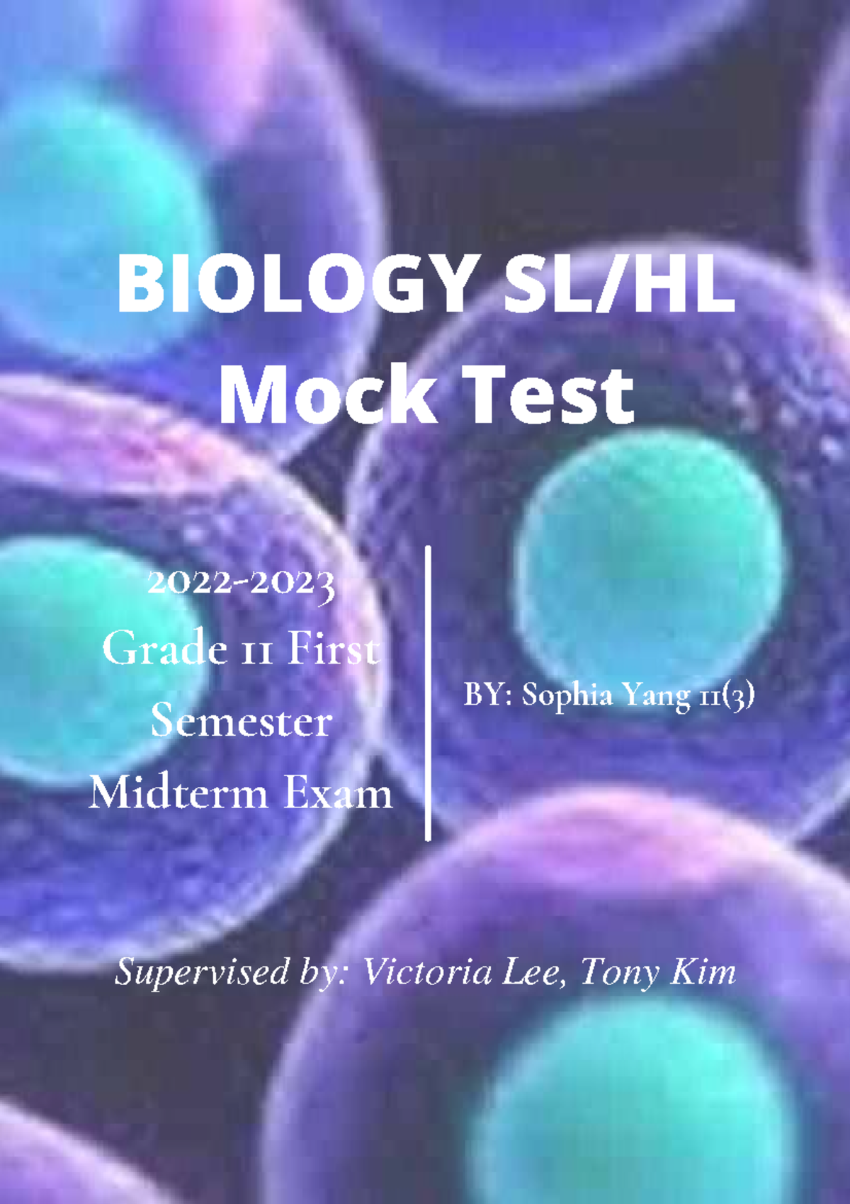 IB Biology HL Mock Test Grade 11 Midterm Exam 2022 - Studocu