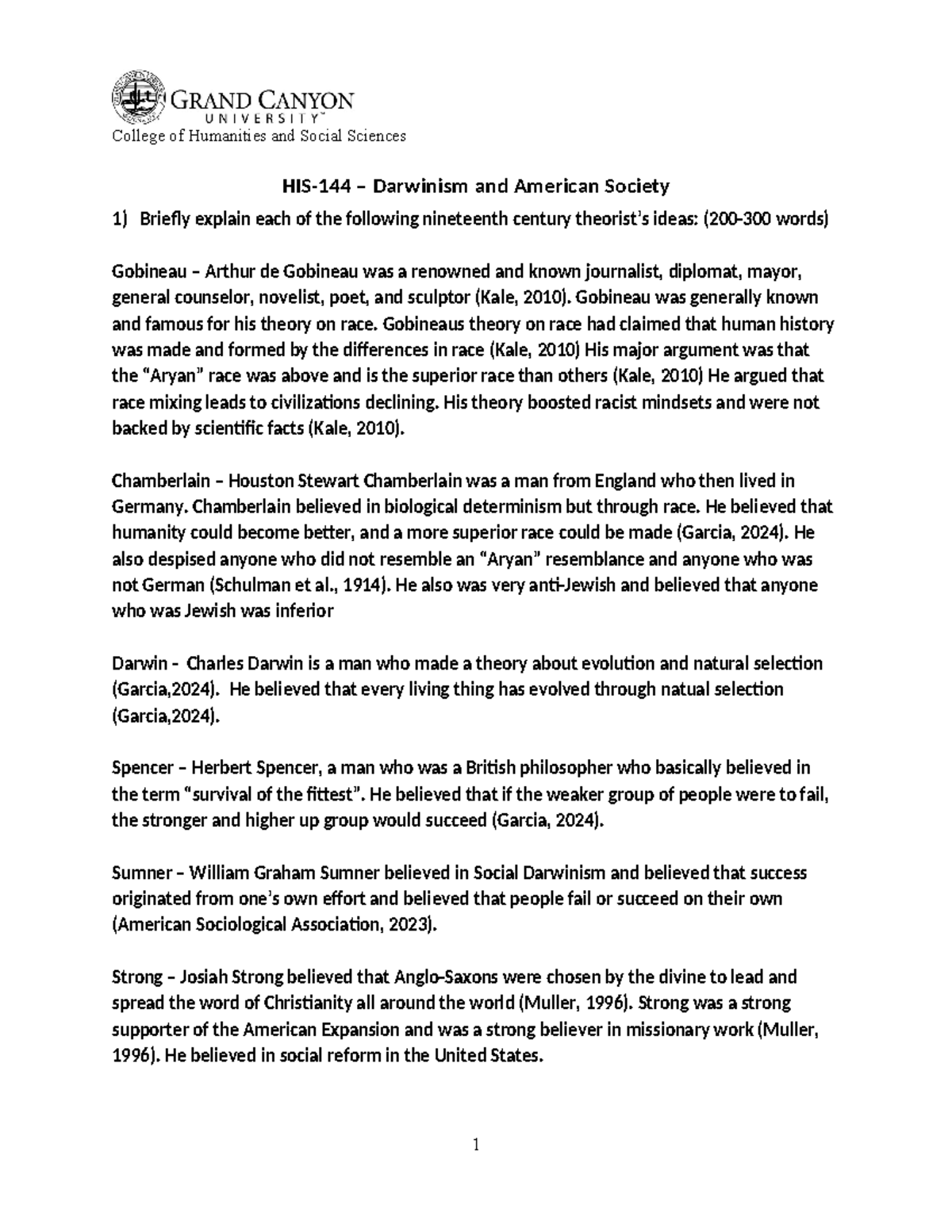 Social Darwinism - Yes - College of Humanities and Social Sciences HIS ...