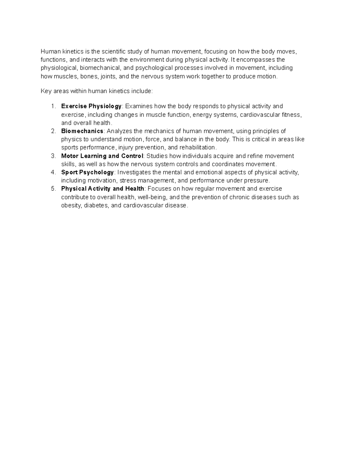 Human Kinetics: Understanding Movement & Health in Exercise Physiology ...