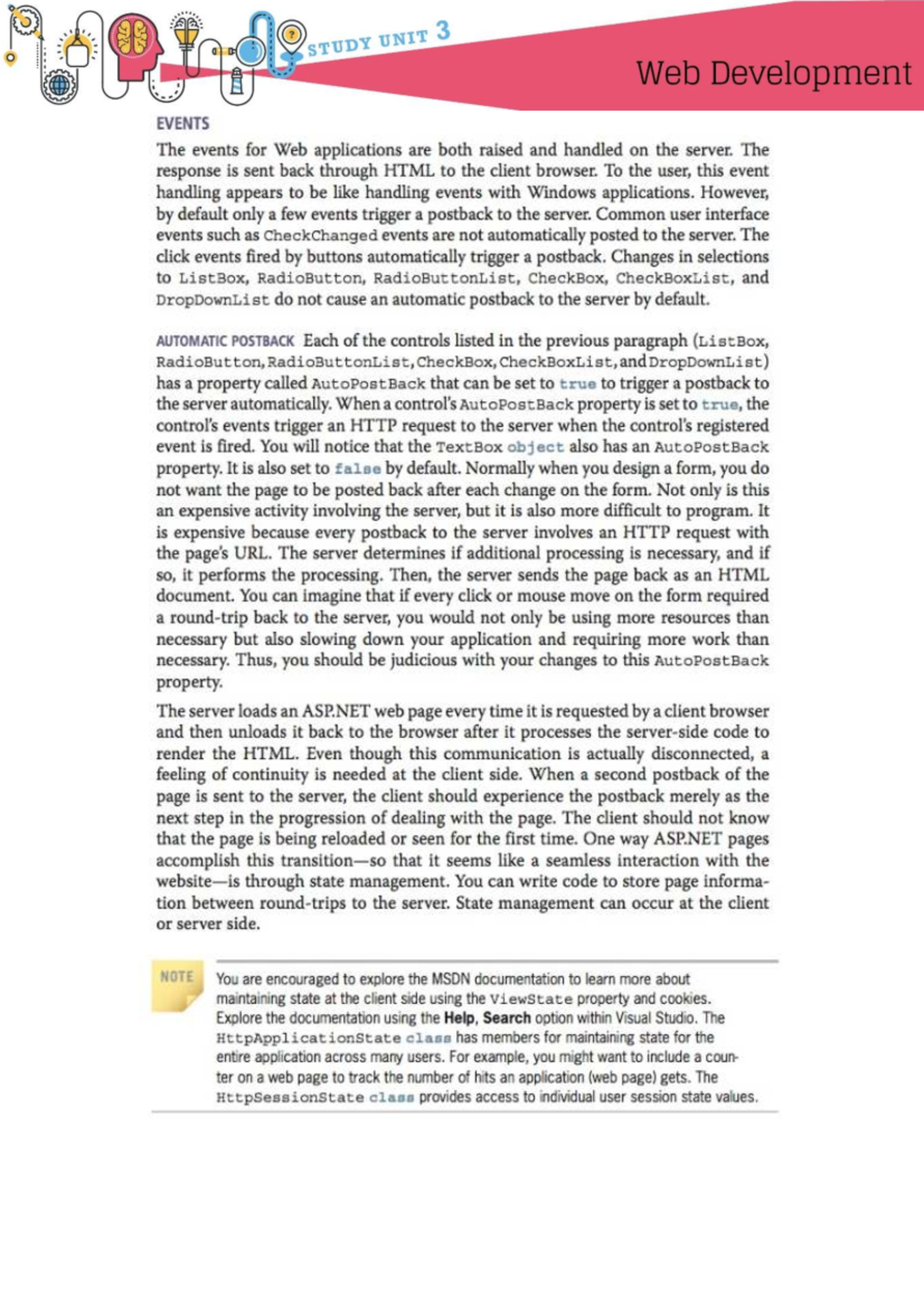 SU 3 Web Development: Understanding AutoPostBack in Web Apps - Studocu