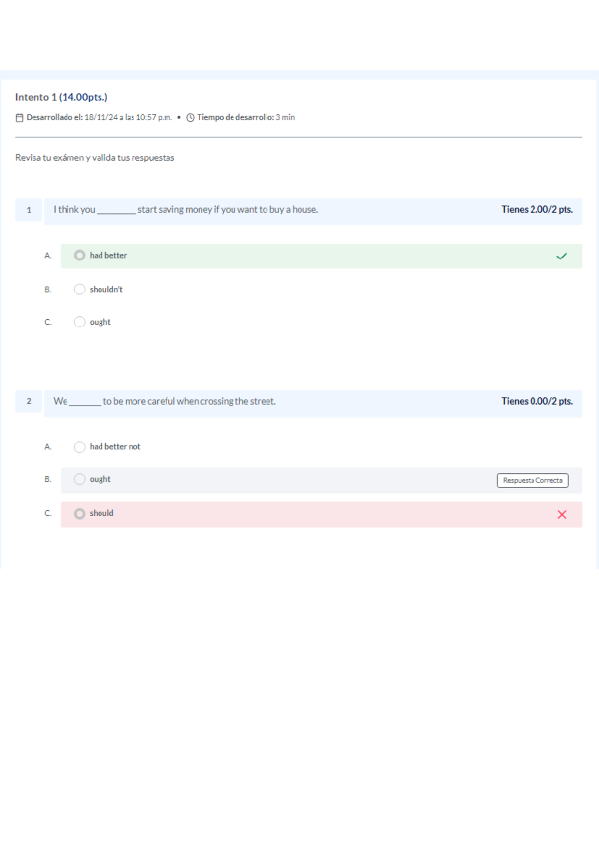 Week 15 - Grammar Quiz Pre-Task Review and Responses - Studocu