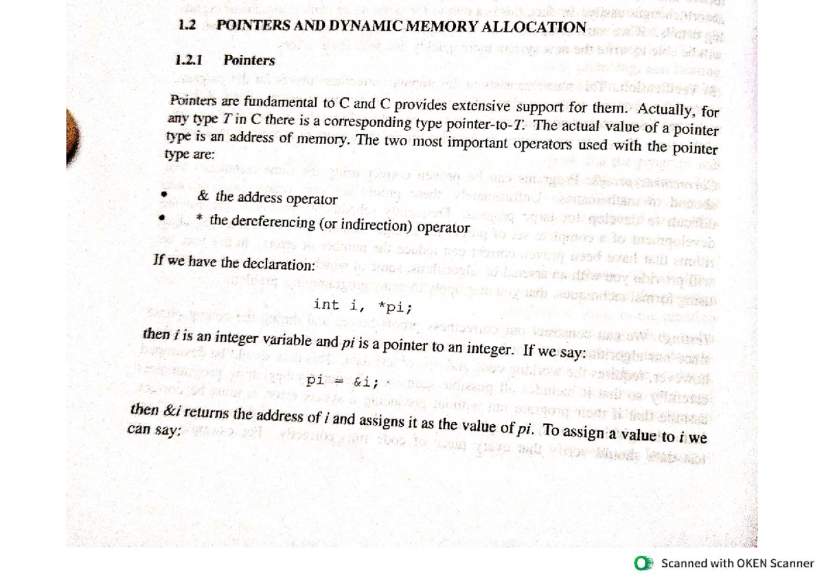 C Programming: Pointers & Dynamic Memory Allocation (Module 1) - Studocu