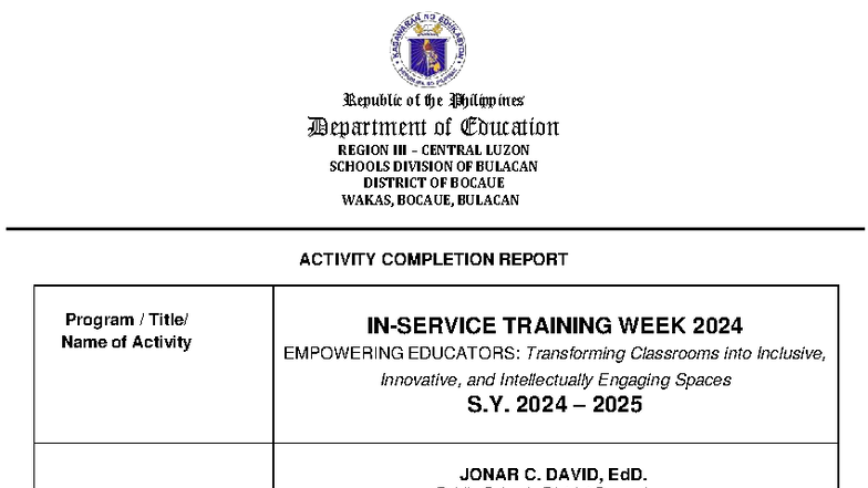 ACR 2024: Training Week - Empowering Educators in Inclusive Classrooms ...