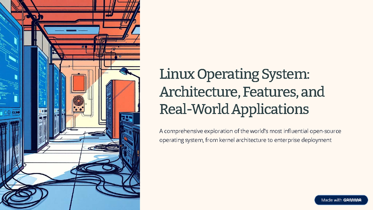 Linux OS: Architecture, Features & Real-World Applications - Studocu