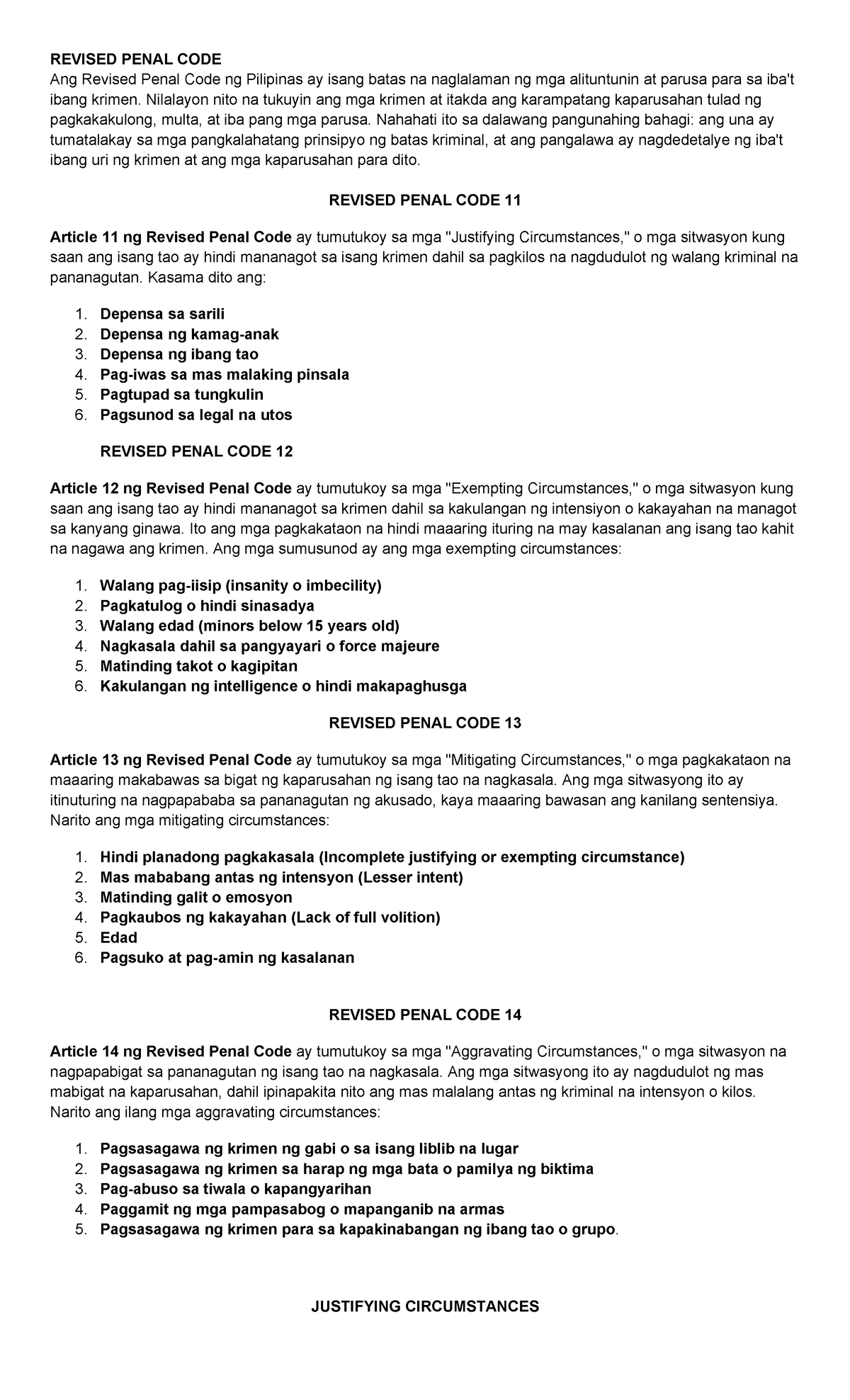 Revised Penal CODE - uyyuyuuy - REVISED PENAL CODE Ang Revised Penal Code ng Pilipinas ay isang ...