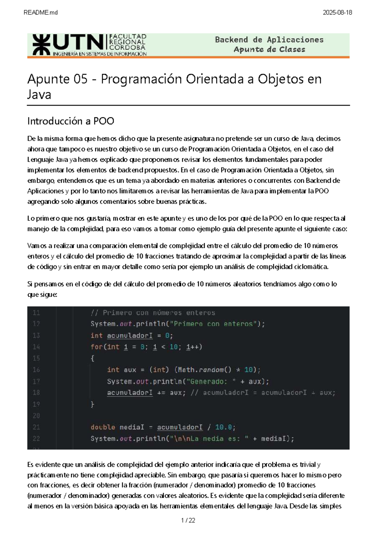 Apunte 05 - Programación Orientada a Objetos en Java (POO) - Studocu