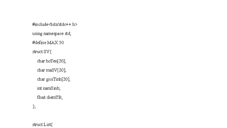Abc2 - tx2: Struct and List Operations in C++ - Studocu