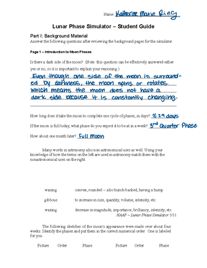 Lab 5 - lab 5 - Name: Eclipsing Binary Simulator – Student Guide Background Material Complete ...