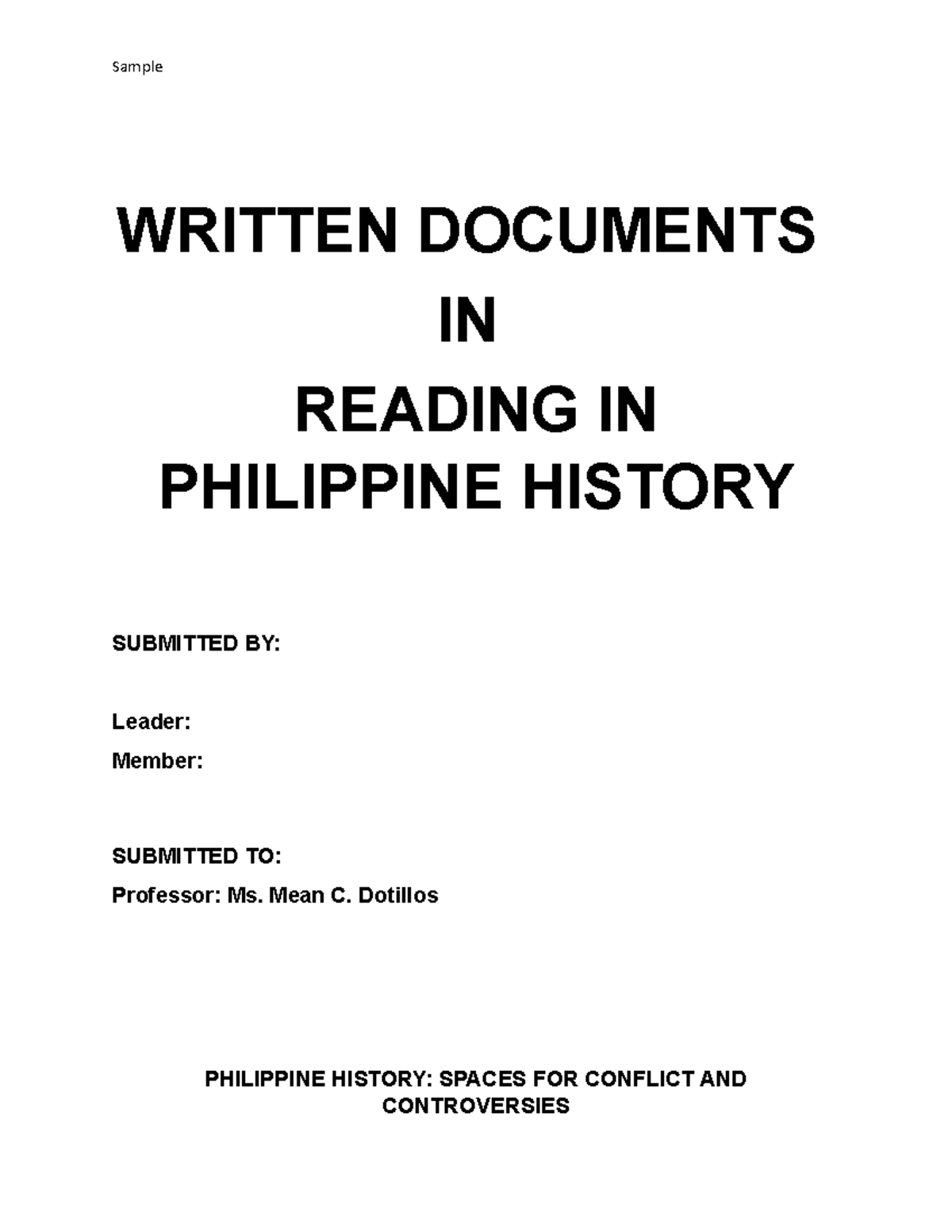 Philippine History: Analysis of Written Documents and Historical ...