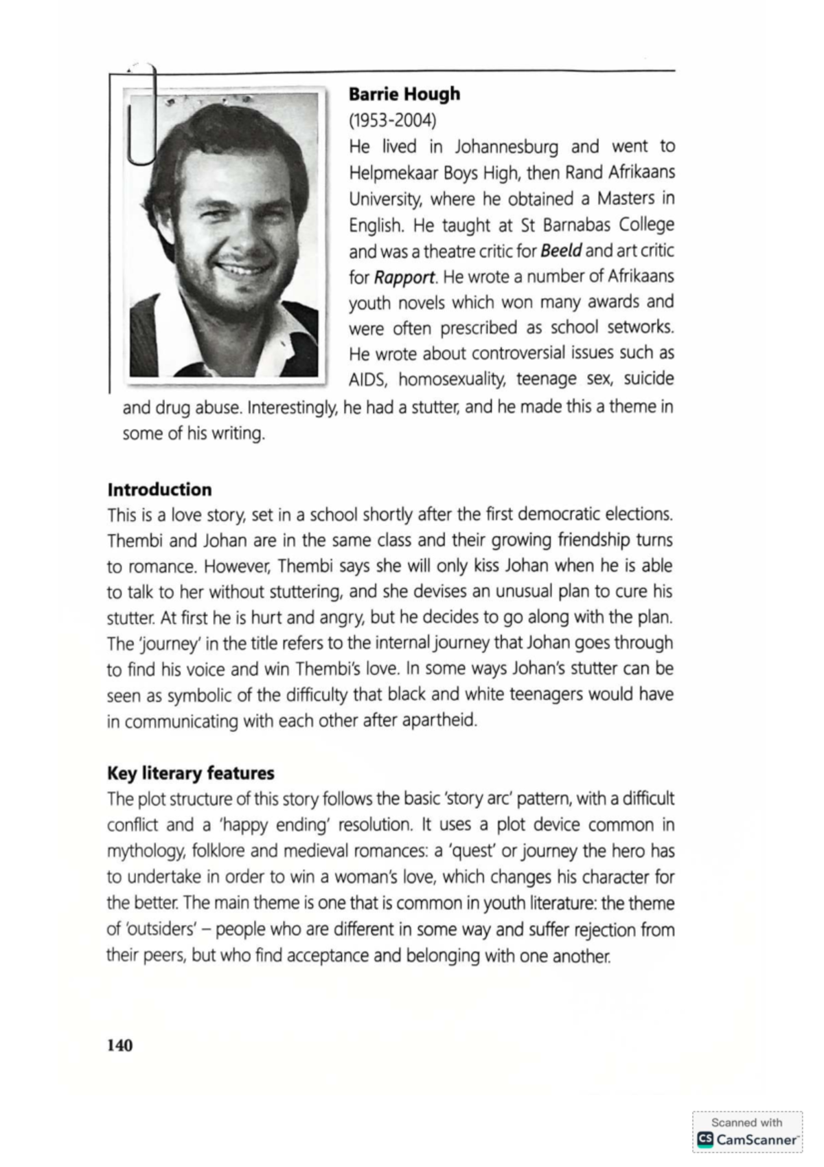 Barrie Hough - The Journey: A Love Story of Stuttering and Growth - Studocu