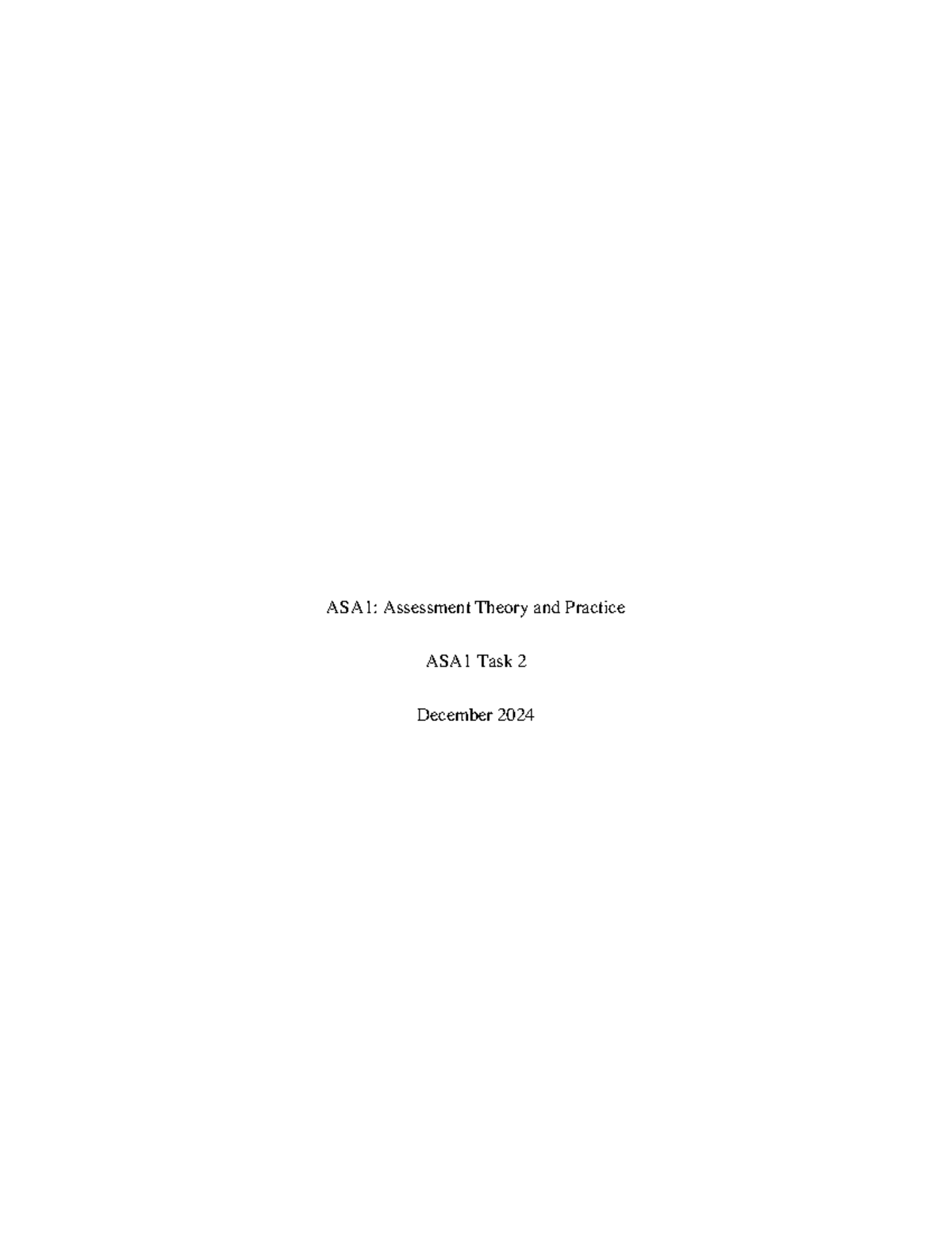 ASA1 Task 2 - Portfolios and Assessing Language Growth - Studocu